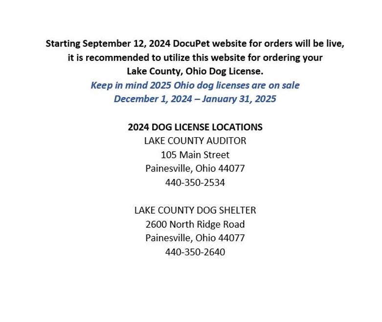 Dog License Information - Dog Shelter